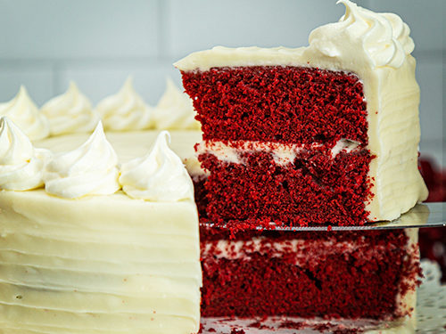 Deep Fried Red Velvet Cake